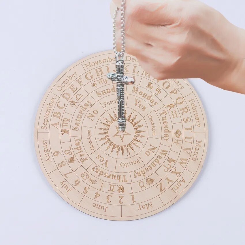Wooden Twelve Constellation Divination Pendulum Board Sign Home Decor ...
