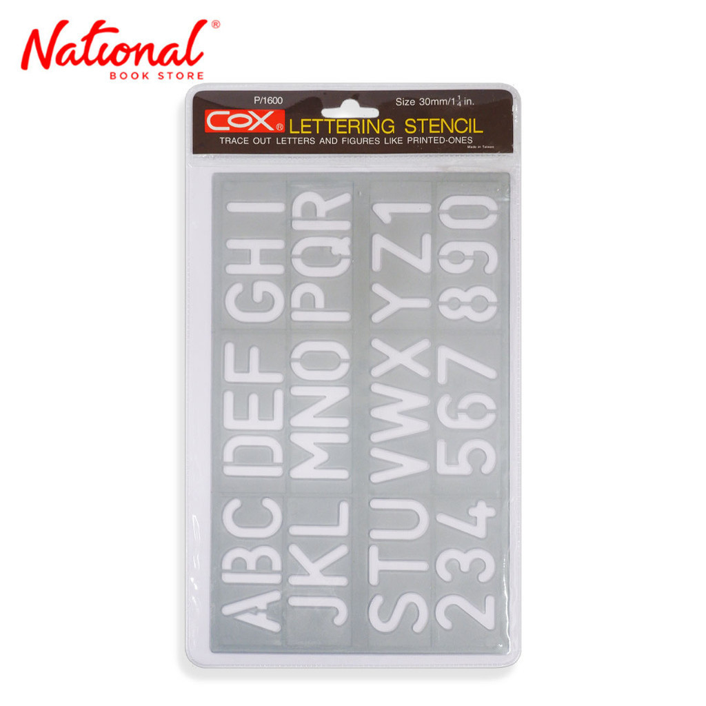 Cox Lettering Guide 1 1/4 P1600 - School & Office Supplies - Drawing ...