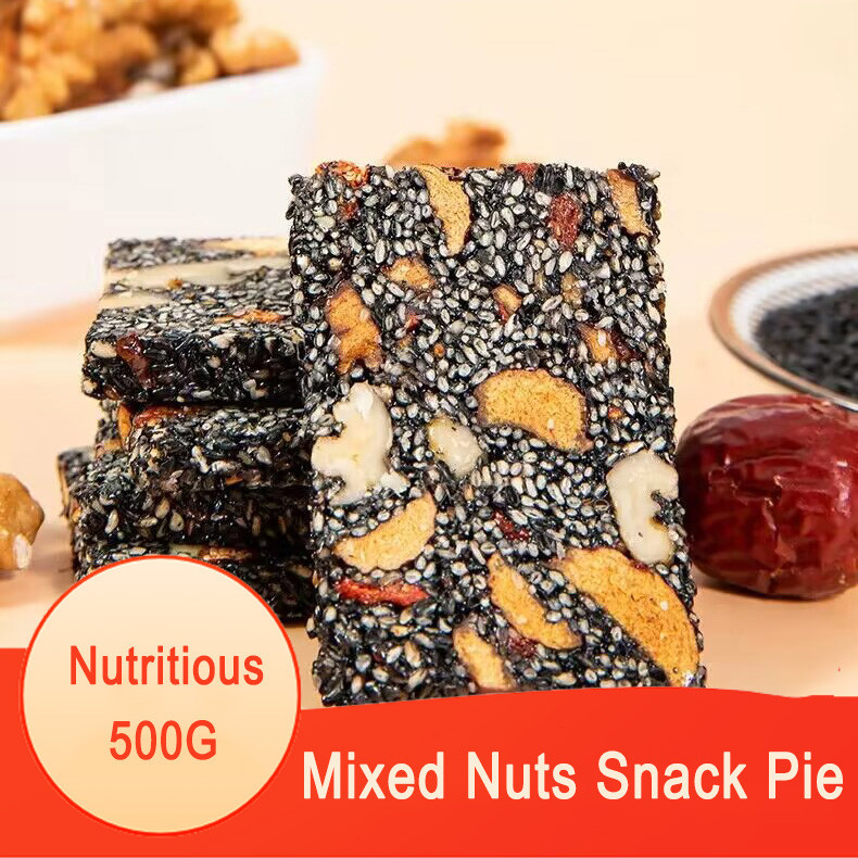 WooNut [COD] Delicious Black Sesame Soft Cake Handmade Mixed Nuts ...