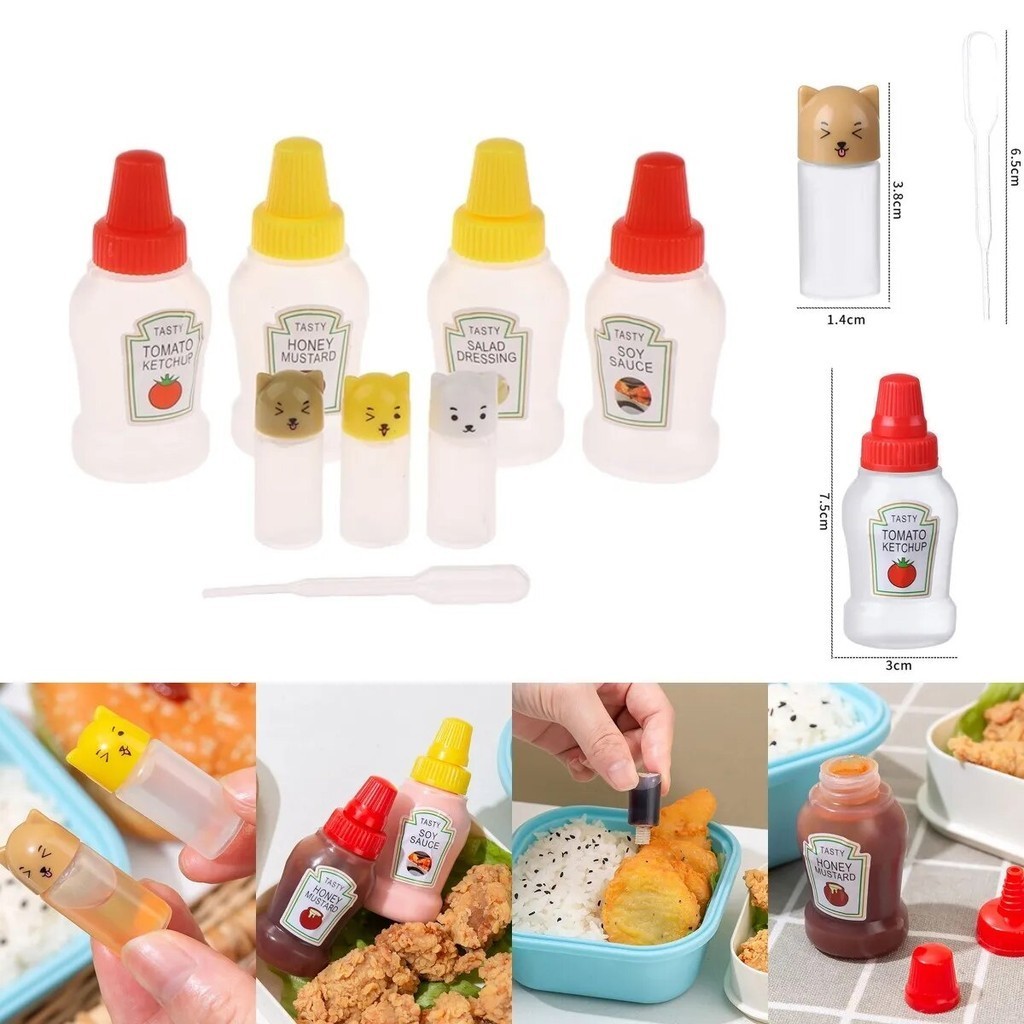 Mini Seasoning Sauce Bottle Portable Tomato Ketchup Bottle Salad ...