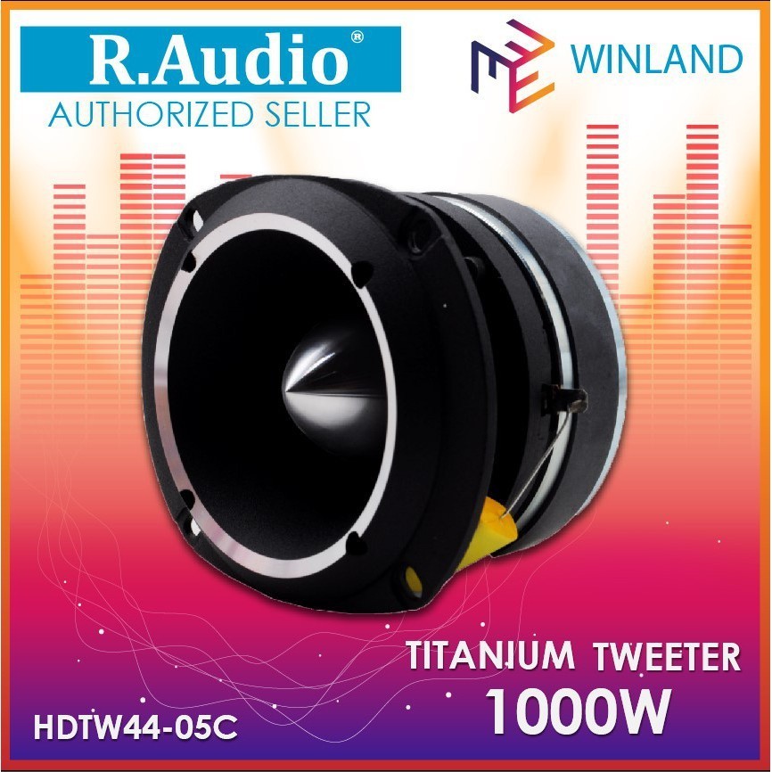 R.Audio by Winland Titanium Tweeter Speaker 1000W HDTW44-05BC with Free ...
