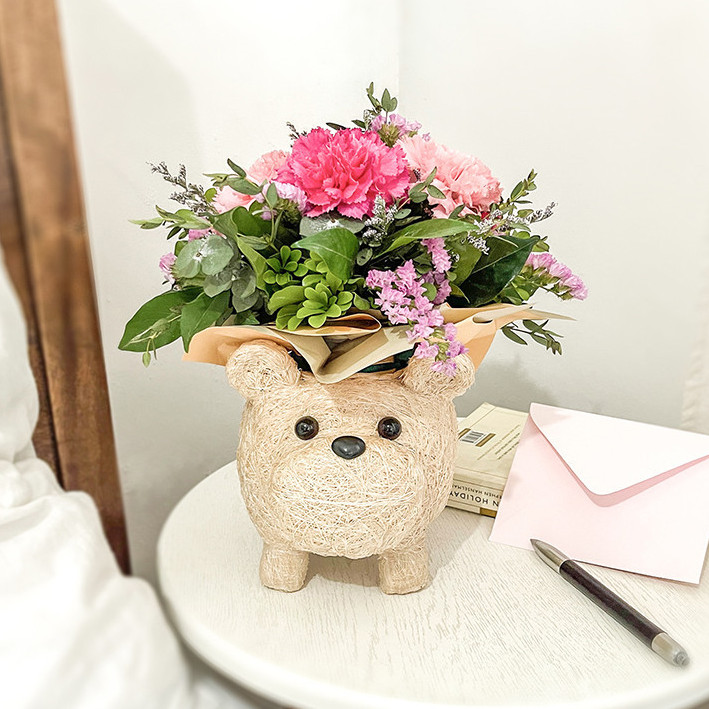 Chibi Polar Bear Basket ( Local, Handmade Abaca Pot / Vase /Planter ...