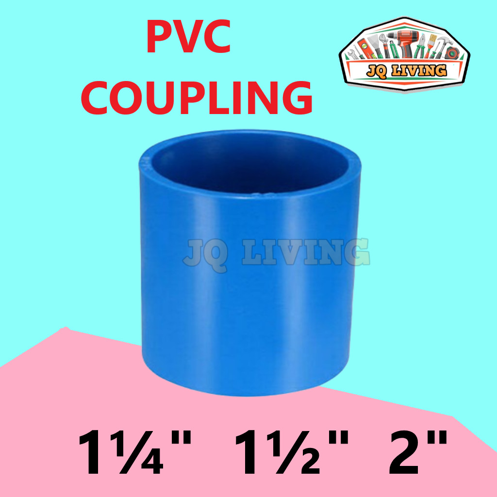 PVC BLUE FITTINGS COUPLING 1¼" 1½" 2" BIG SIZE WATER PIPE PLUMBING HOME ...