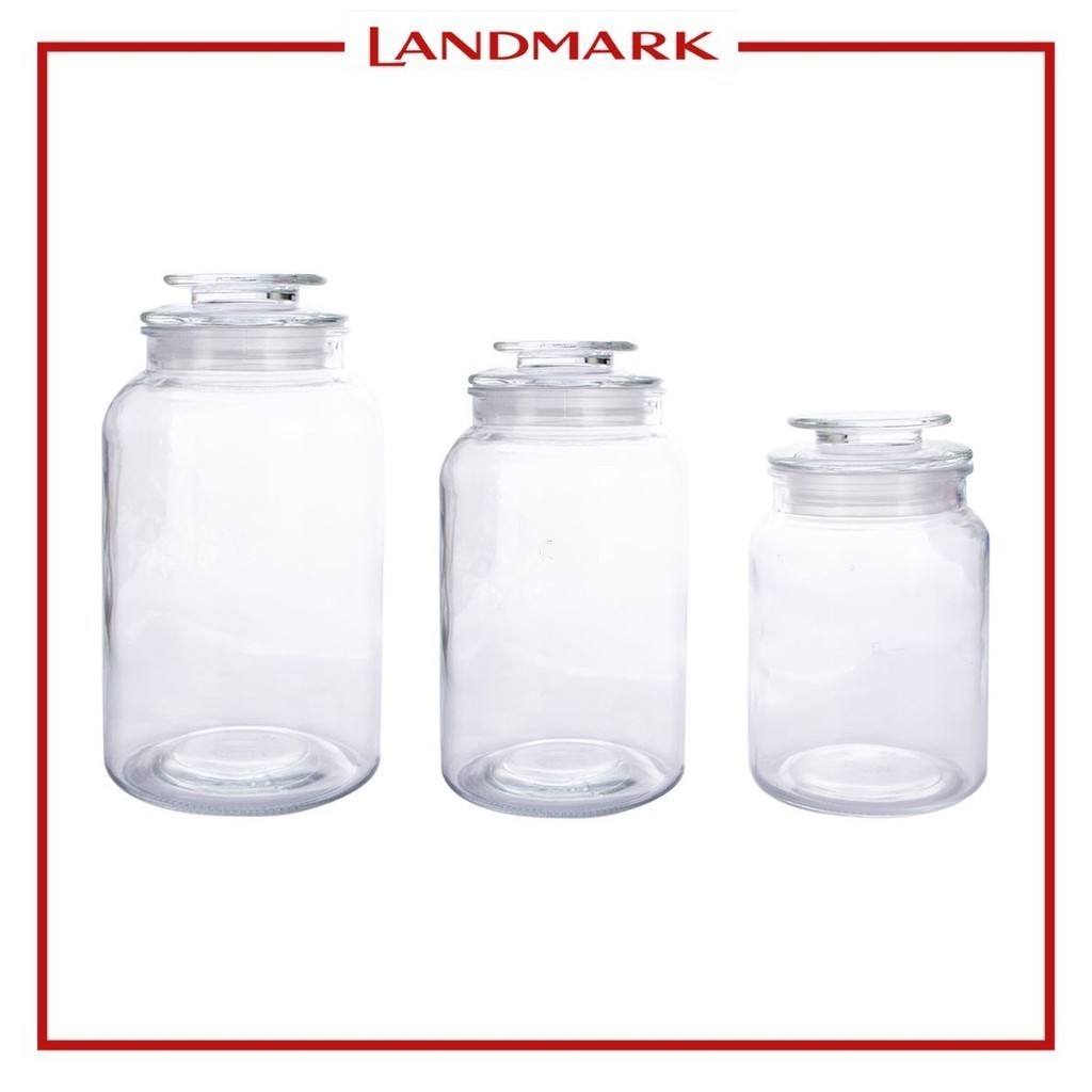 Masflex 3-piece Glass Storage Jar Set | Shopee Philippines