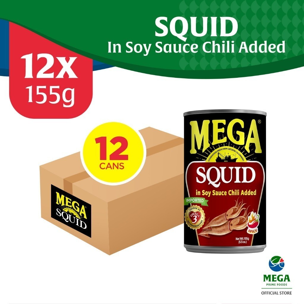 Mega Squid In Soy Sauce Chili Added 155G By 12'S | Shopee Philippines