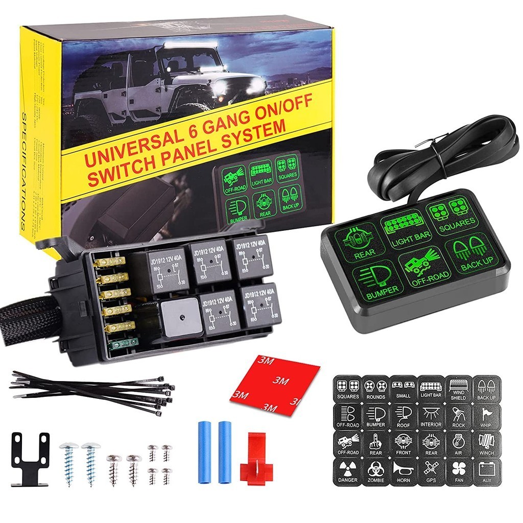 LED LIGHT BAR Switch Panel with Universal Circuit Control Box Button ...