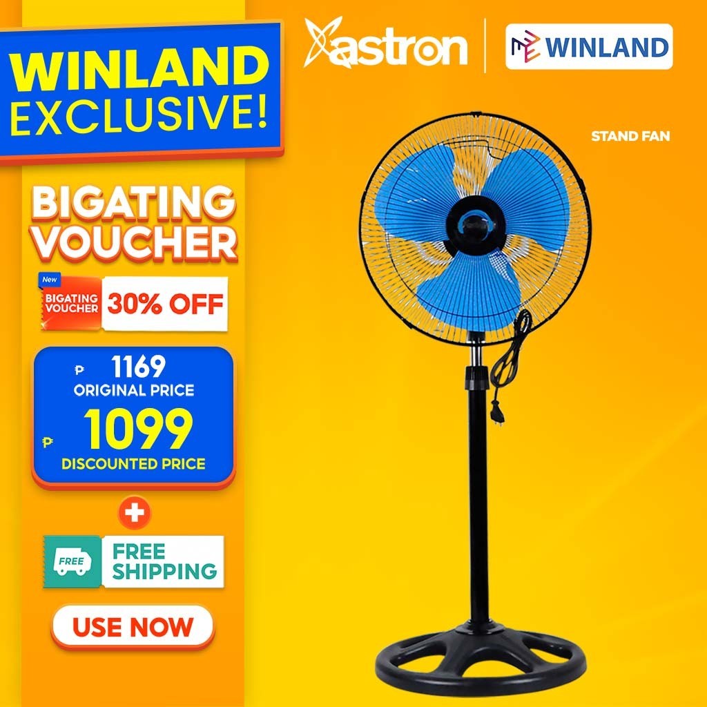 Astron by Winland Jaguar 16"(406mm) Stand Fan | Electric Fan 50watts SF ...