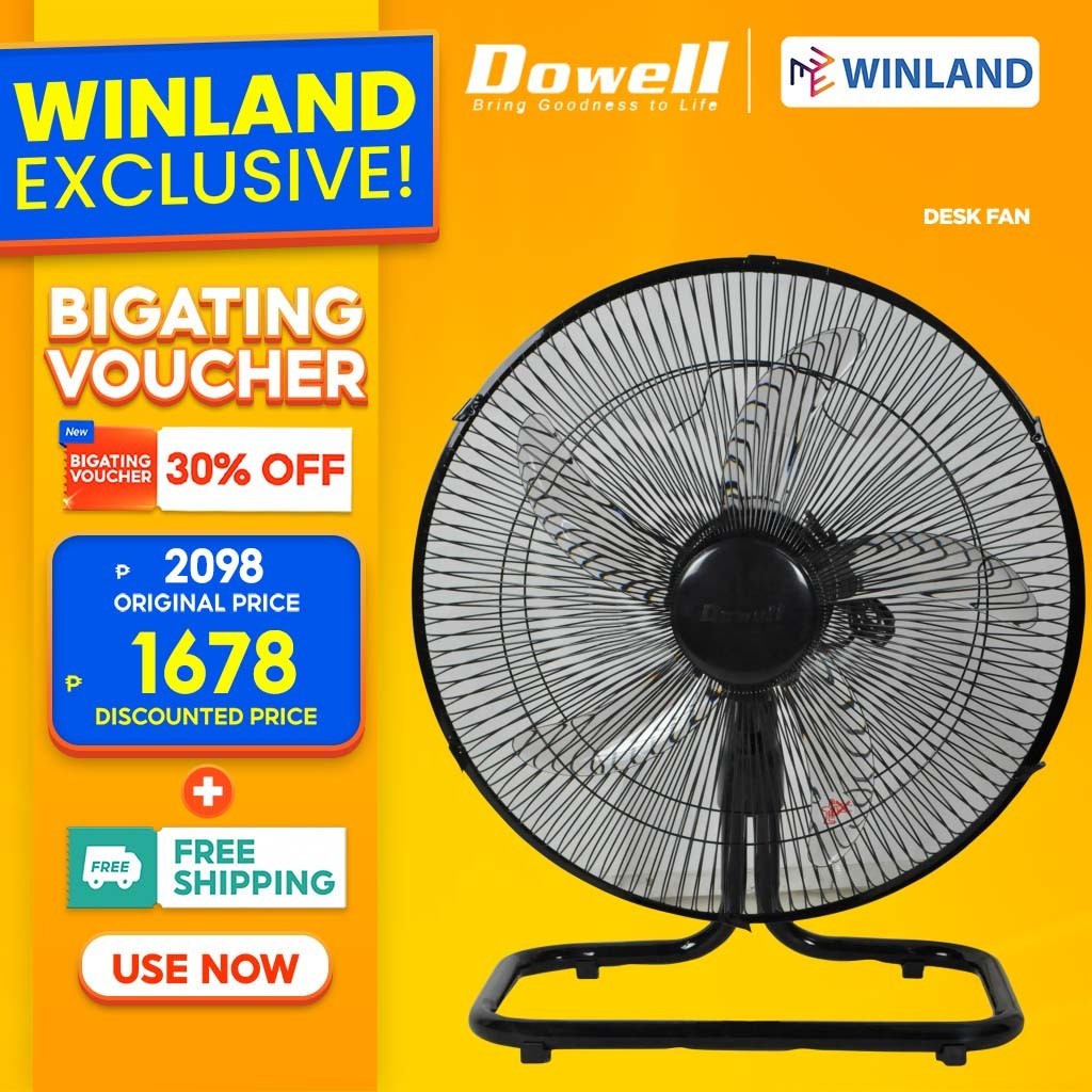Dowell by Winland 18" Floor Ground Fan 5-Leaf Banana Blade | Electric ...