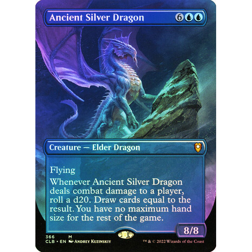 MTG Proxy Card - Ancient Silver Dragon (Borderless Foil) | Battle for ...
