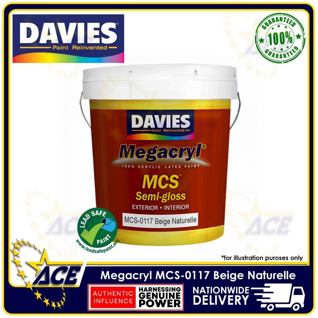 Davies Megacryl Semi-Gloss MCS-0117 Beige Naturelle 16 Liters | Shopee ...