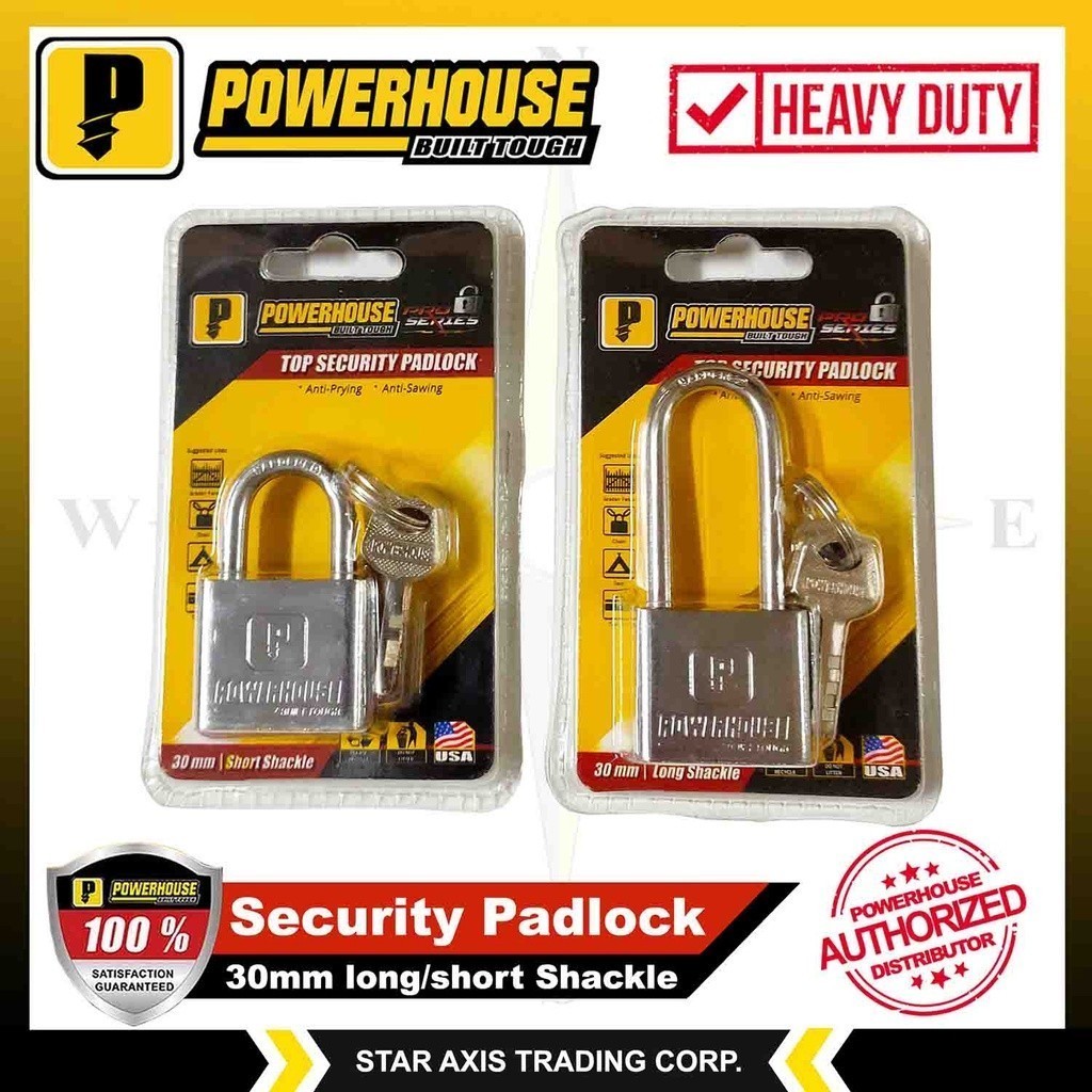 Powerhouse Security Padlock 30mm Long | Short Shackle | Shopee Philippines