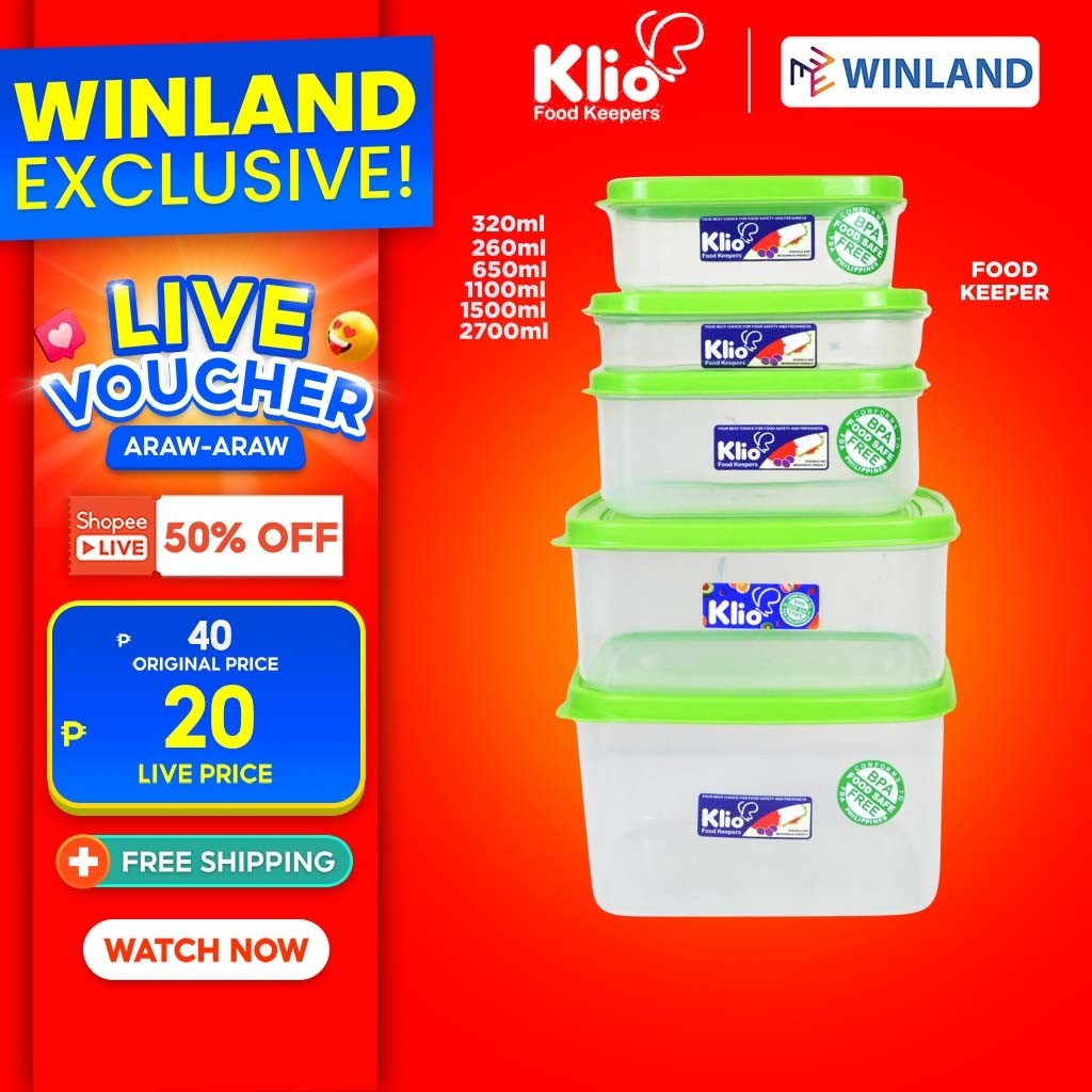 Klio by Winland Sandwich Stackable Food Keeper Kitchenware Container ...