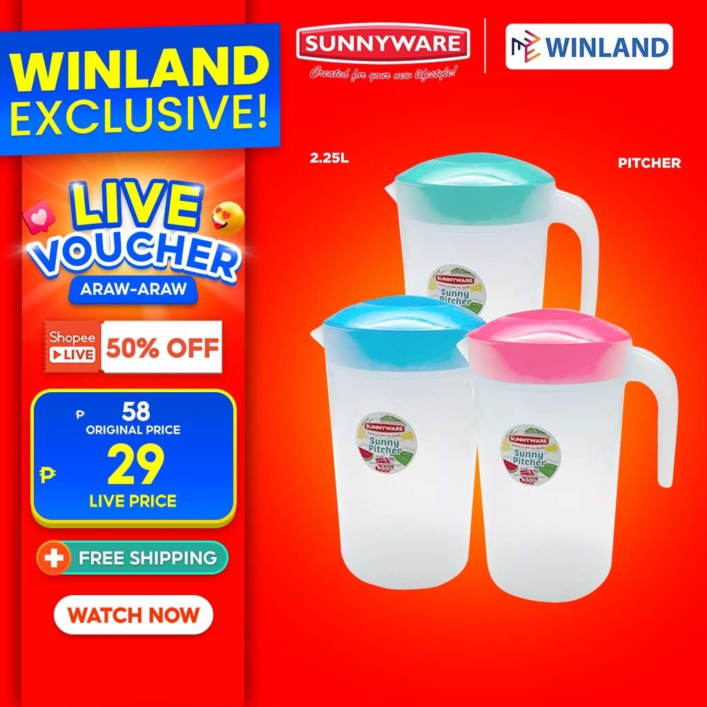 Sunnyware by Winland 2250ml | 2.25Liters Washable and Reusable ...