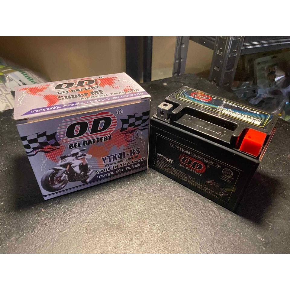 OD battery YTX4L-BS 12V-4Ah/10HR For XRM110&125/WAVE125/MIO I 125/M3 ...