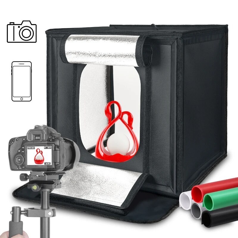 Photo Studio Box Portable Lightbox Tabletop Shooting PVC Backdrop Tent ...