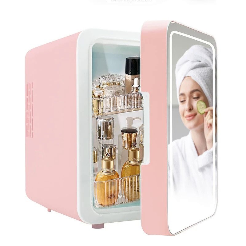 AXQJ 2024 New Mini Refrigerator With Light And Mirror Warm And Cold ...
