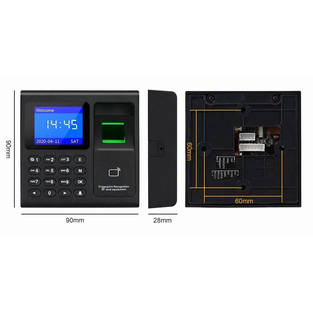 RFID Fingerprint Access Control Keypad Biometrics System Password Card Reader USB Time ...