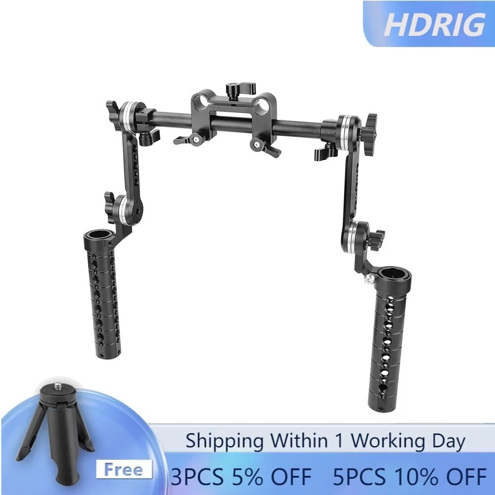 HDRiG Shoulder Mount Rig Kit With ARRI Style Rosette Hand Grips and ...