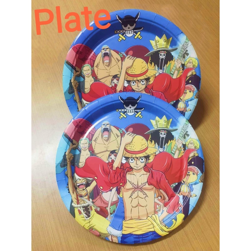 One Piece theme Luffy birthday 9 inches cake plate disposable cartoon ...