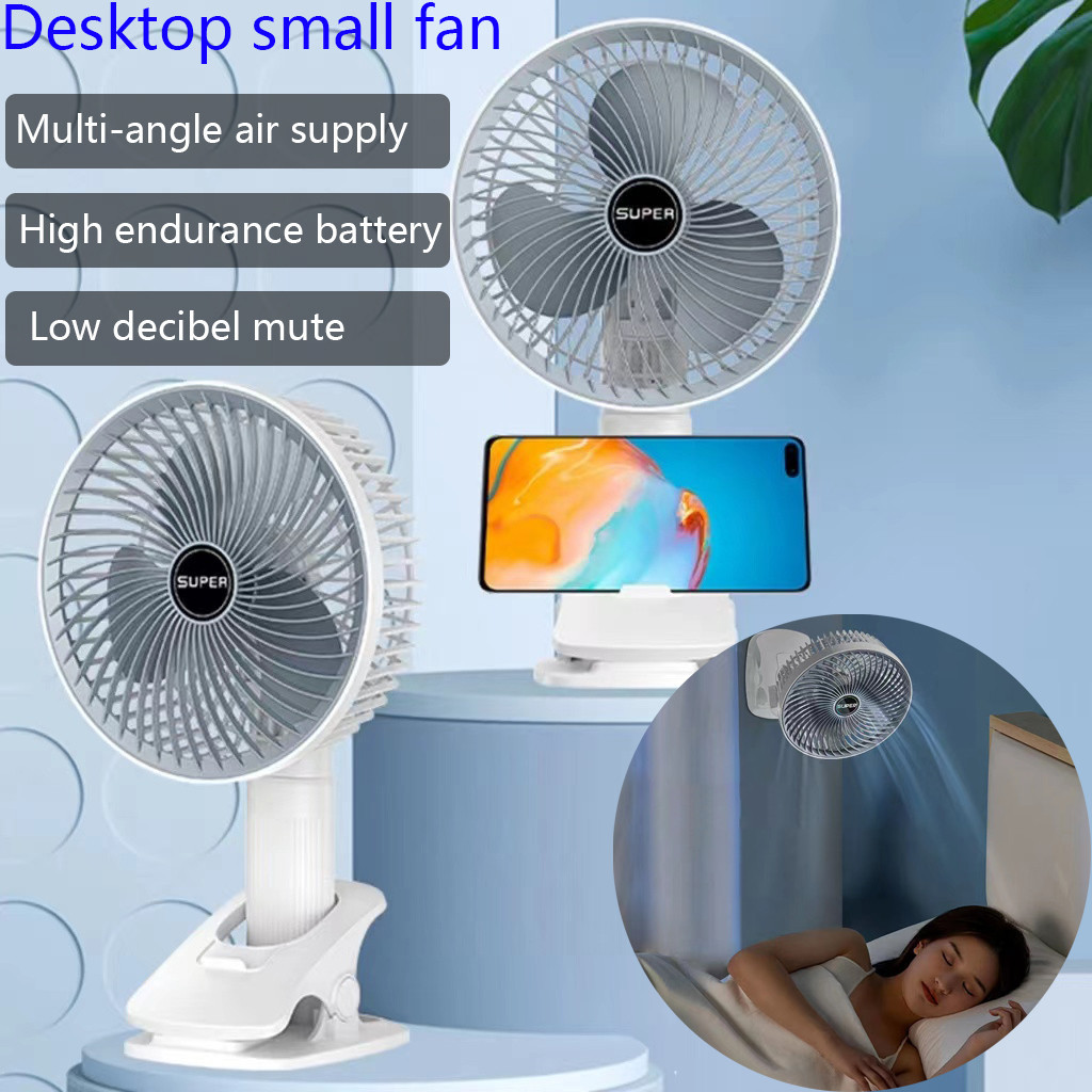 Mini Fan Portable USB Clip Rechargeable Electric Fan Handheld Small Fan ...