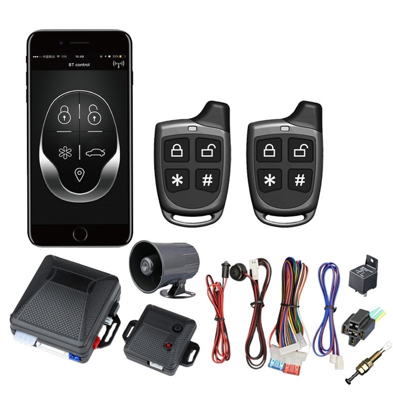 PKE Smart car alarm system with phone APP BT car alarm hot in South ...