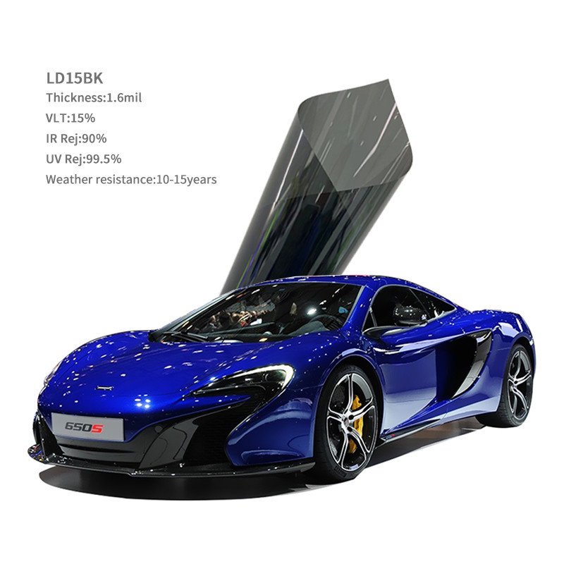 1.6mil VLT 15% blackout window protection film safety explosion-proof ...