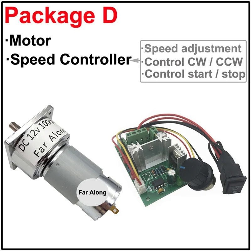 Powerful Micro Permanent Magnet High Torque 24V DC Gear Motor 12 Volt ...