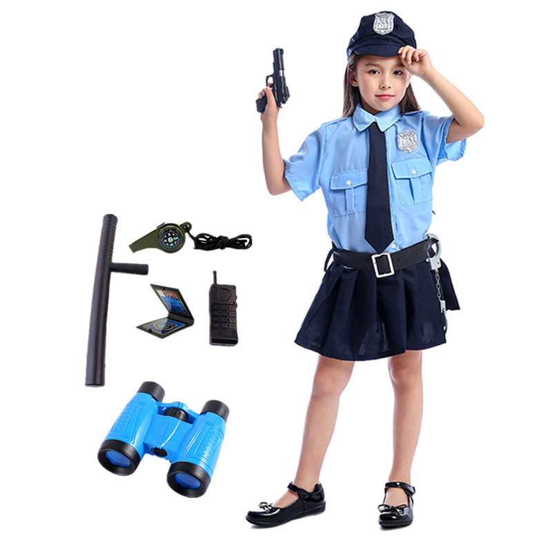Dress Up America Police Costume For Kids - Officer Girl Cop Uniform Set ...