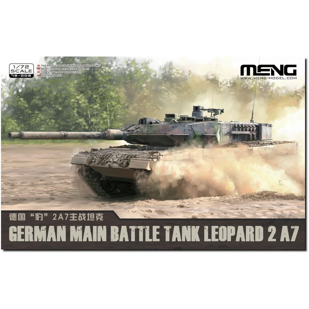 Mon Model 1/72 German Army Main Battle Tank Leopard 2 A7 Plastic Model ...
