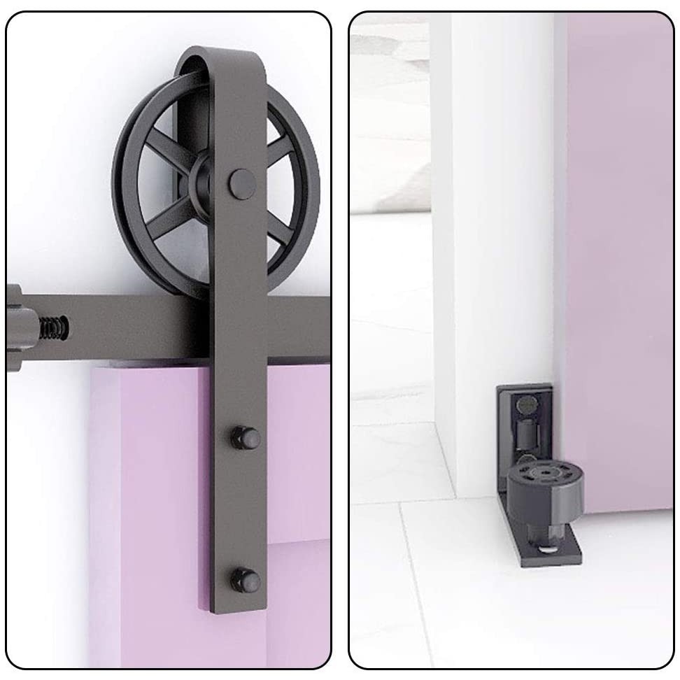 TSMST Heavy Duty Barn Sliding Door Hardware Kit Slide Rail System Big ...