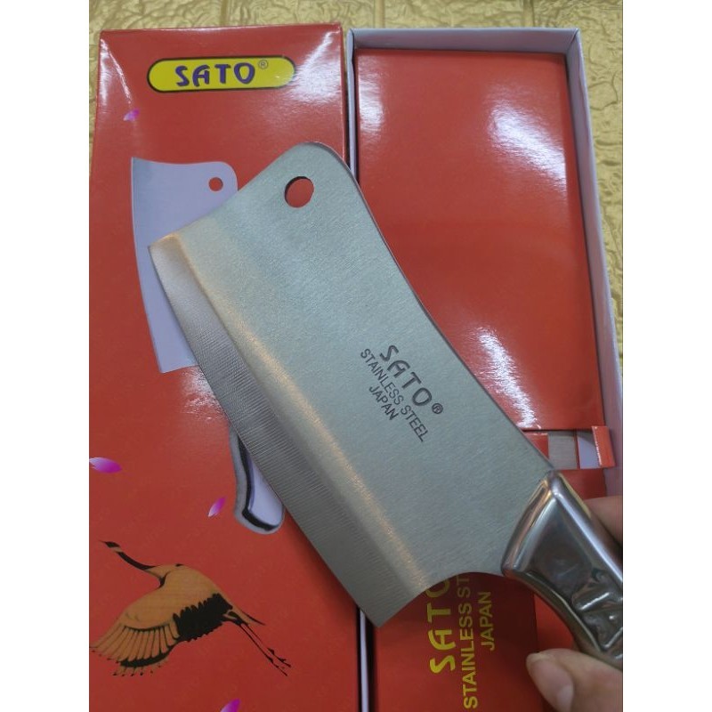 SATO Stainless Steel Butcher Knife | Shopee Philippines
