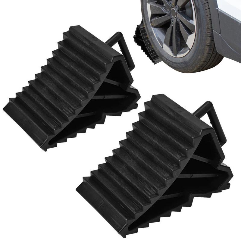 ☜Portable High-Strength Plastic Wheel Stop Tire Chocks Wedge Tire ...