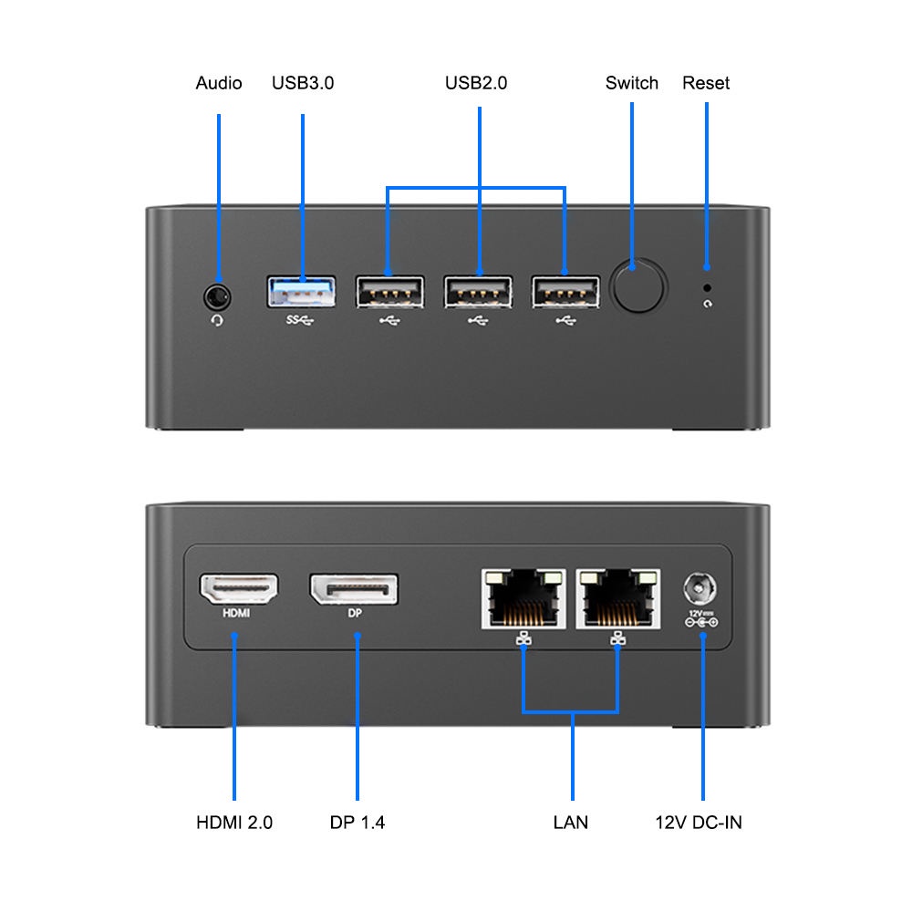 12th gen firewall router N100 mini pc 8gb ram ddr5 M.2SSD Industrial ...