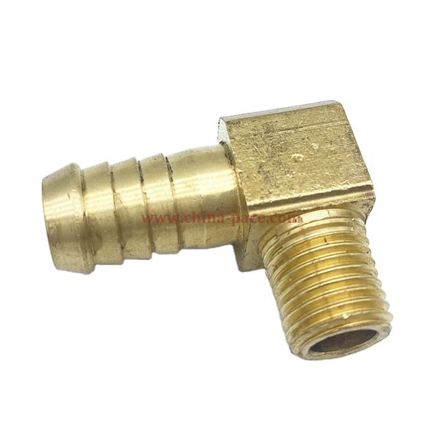 NPT 1/4 Brass Nipples Elbow 90 Male Hose Barb Single Hose Barb Male ...