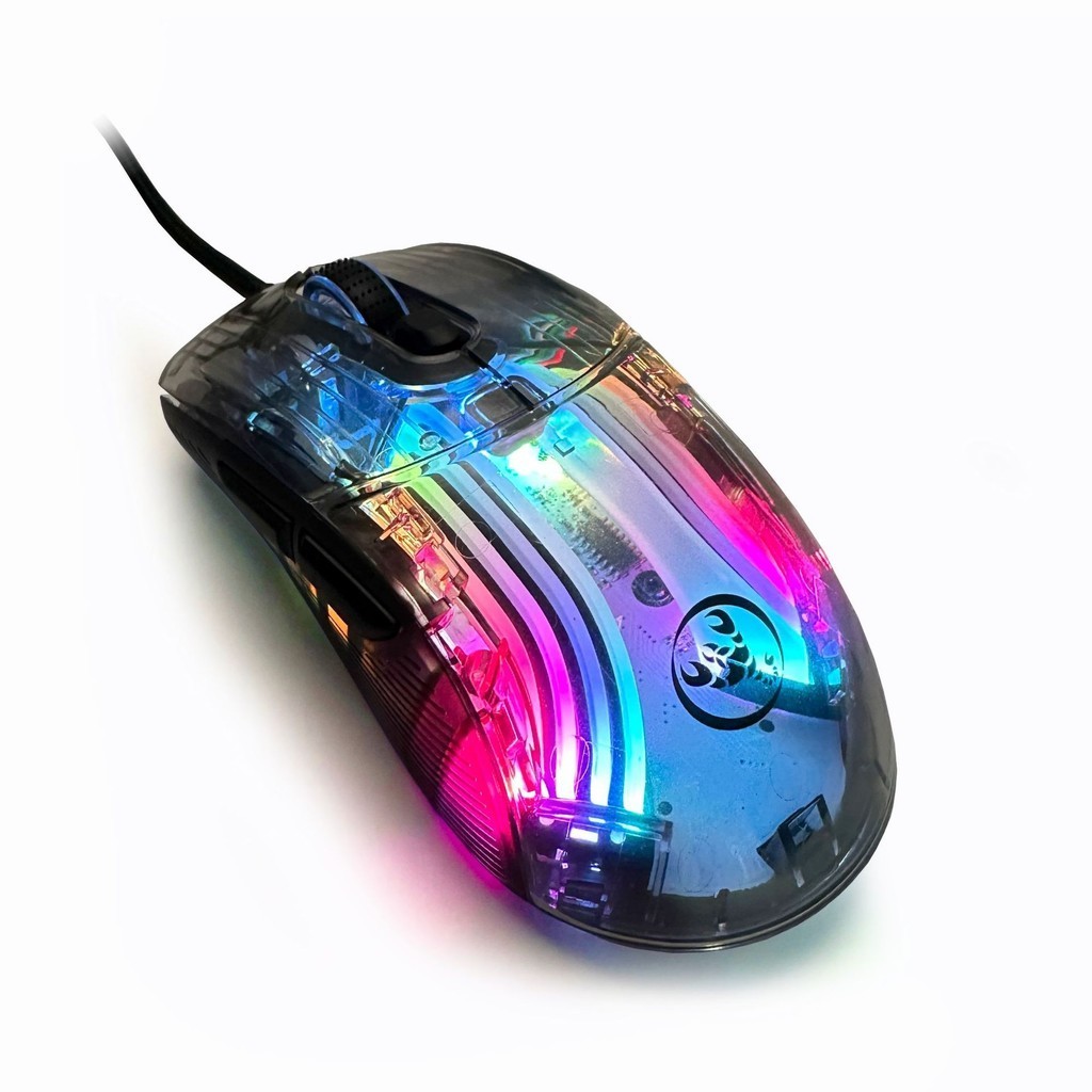 New Mechanical Wired Transparent Gaming Mouse 12800dpi Gaming Mouse 7 ...