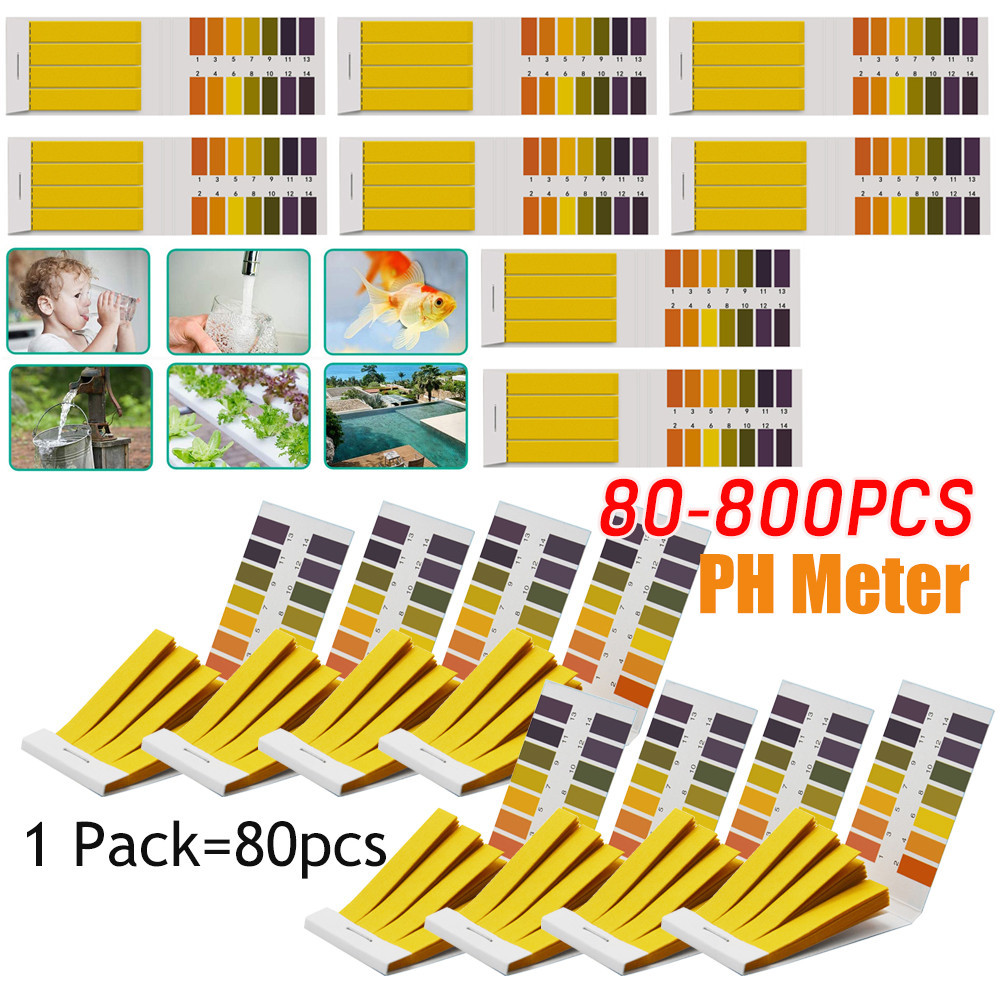 1pack= 80 Strips Professional 1-14 pH litmus Paper PH Test Strips Water ...
