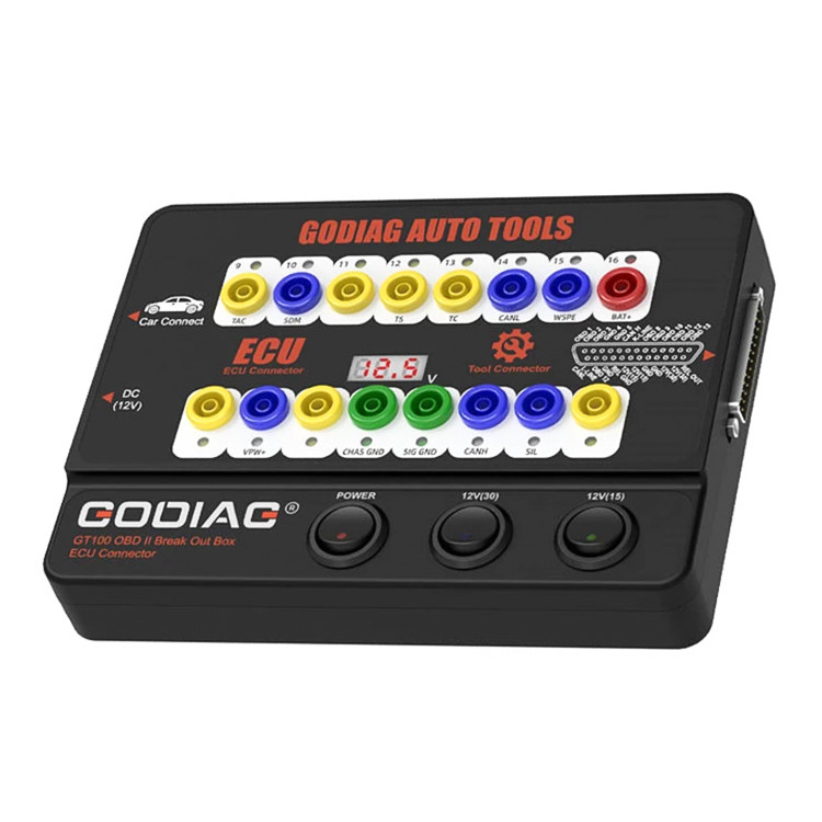 GT100 Auto Tool OBDII Break Out Box Powerful ECU Connector Convert OBD1 ...
