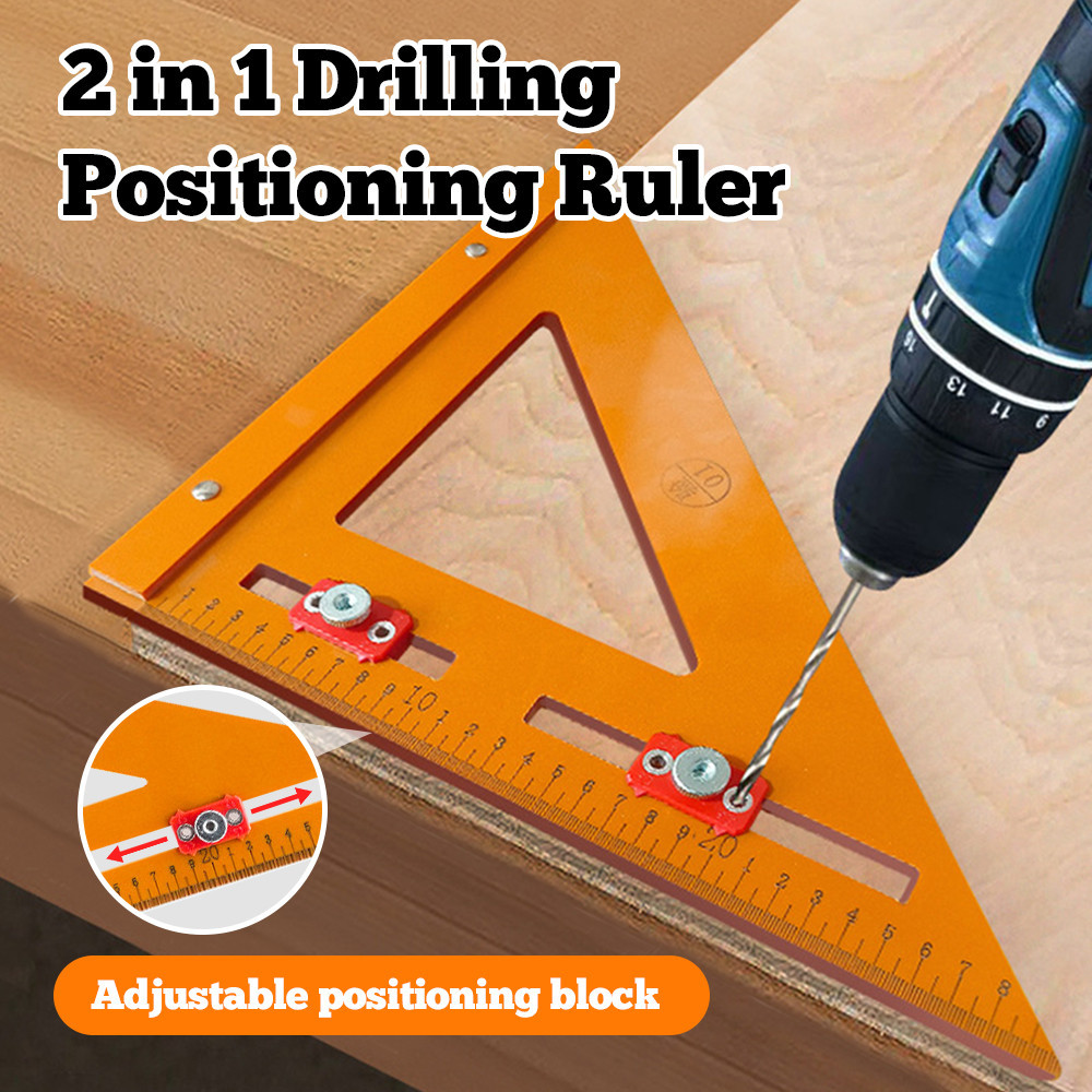 ♀2-In-1 Rafter Set Square Ruler Drafting Triangle Square Layout Tool ...