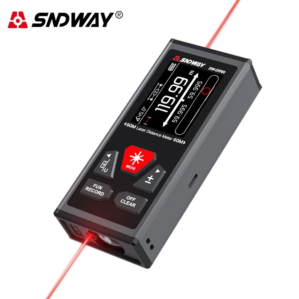 SNDWAY Dual Laser Distance Meter Rechargeable Bilateral Laser ...
