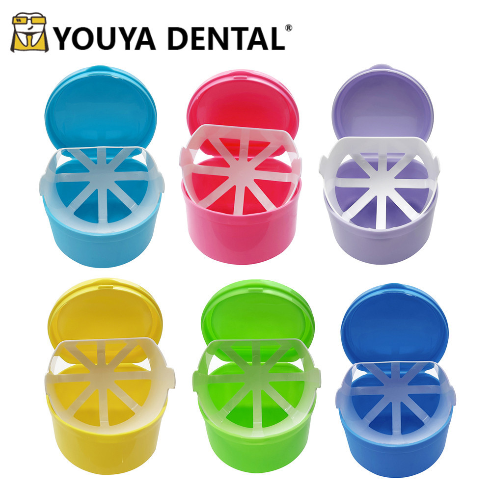 ★Denture Retainer Bath Box Organizer False Teeth Boxes with Hanging Net ...