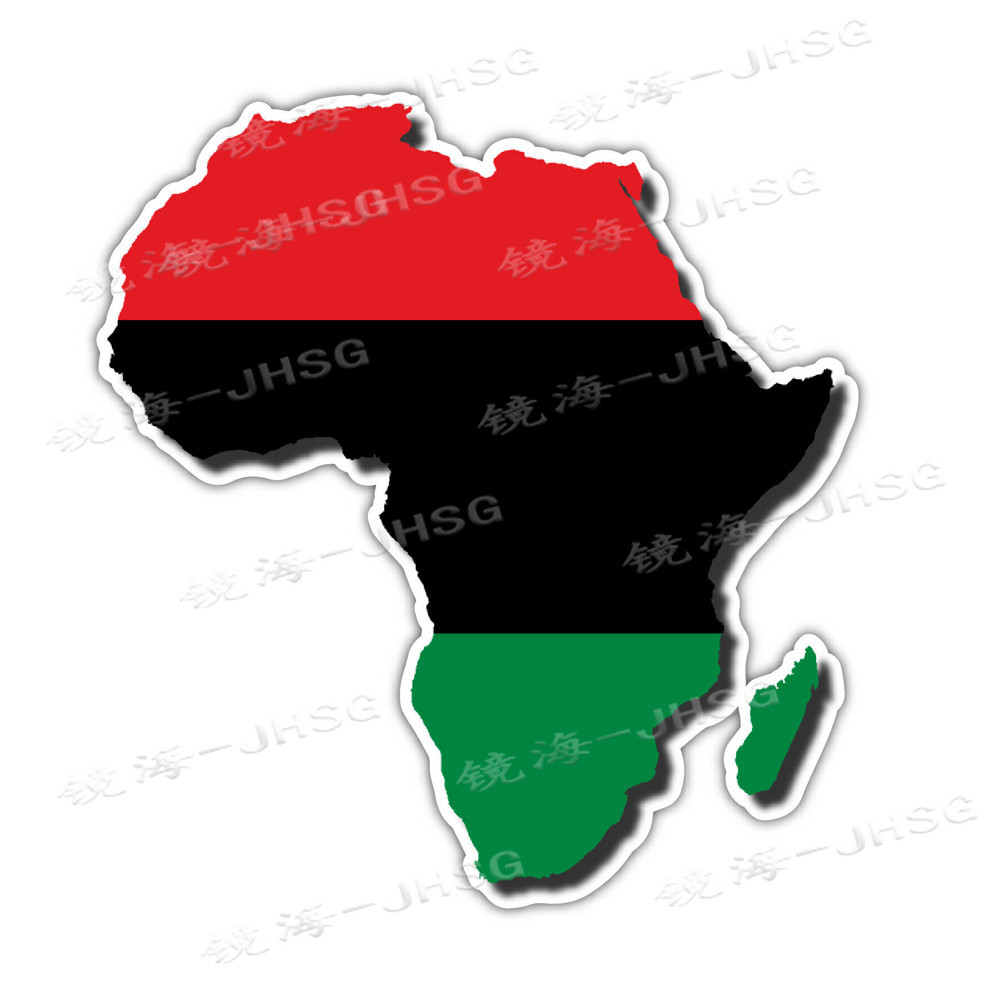 ★Pan African Shape African Flag Map Vinyl Sticker Decal Window Wall ...