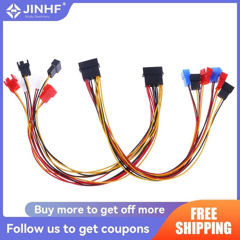 ☜4Pin Molex To 3Pin/4 Pin Fan Power Cable Adapter Connector 12V 7V 5V ...