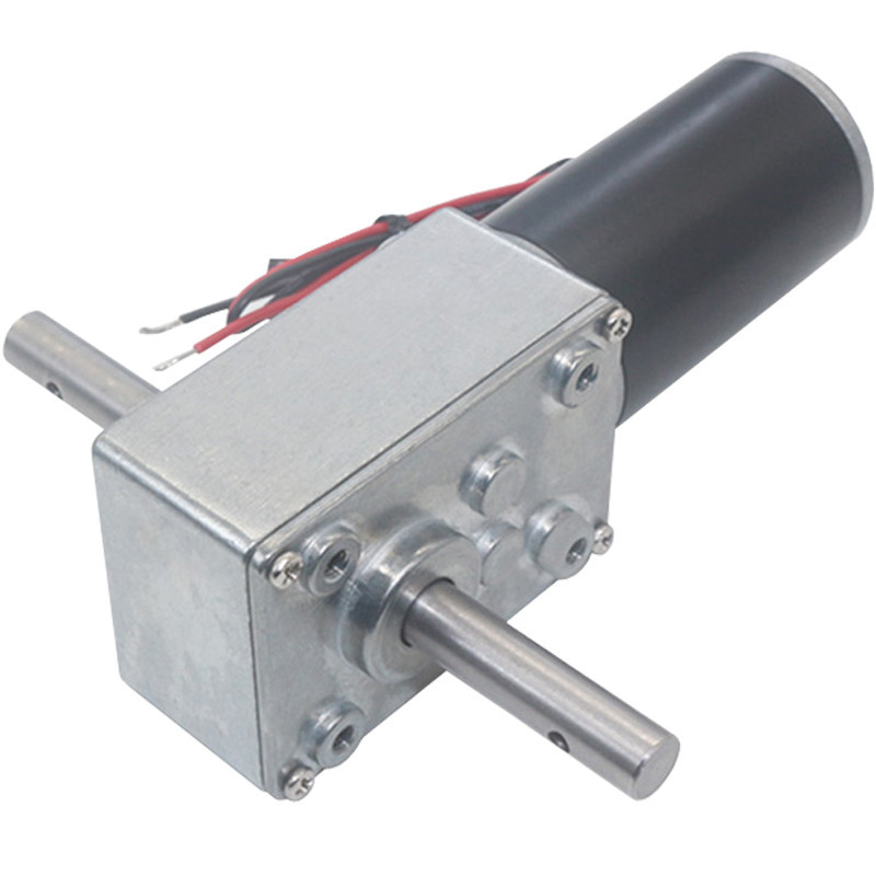 12 volt worm geared motor angled 16RPM hall signal Gear Motor with ...