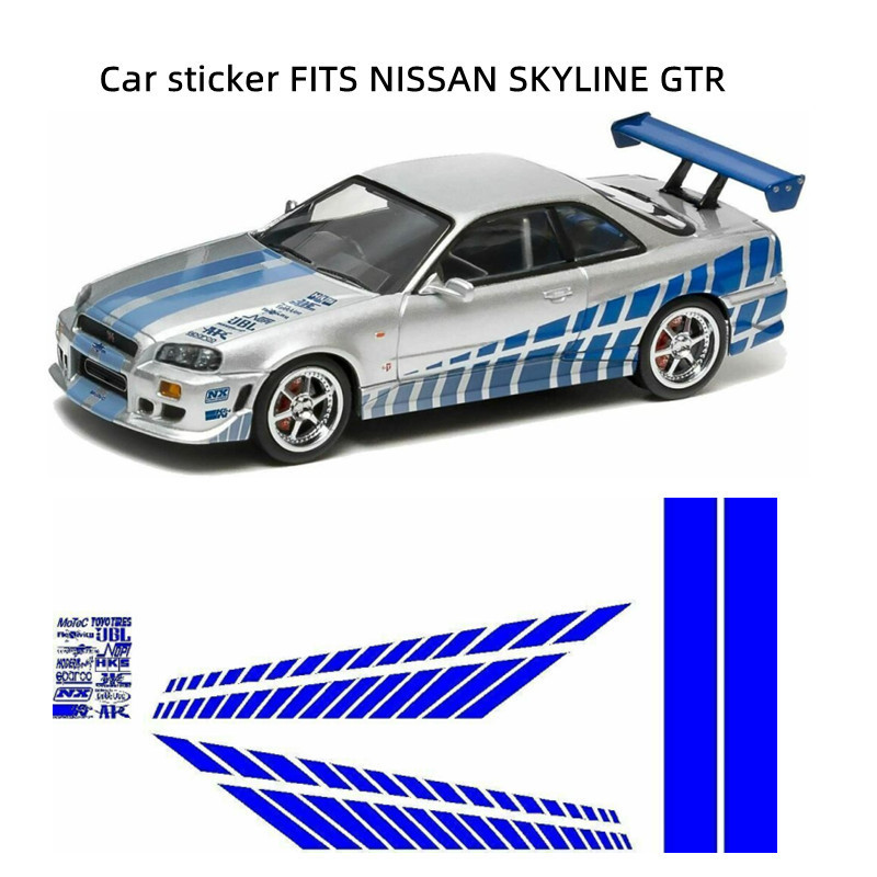 ⚡Car sticker FAST AND FURIOUS FOR NISSAN SKYLINE GTR CAR VINYL DECALS ...