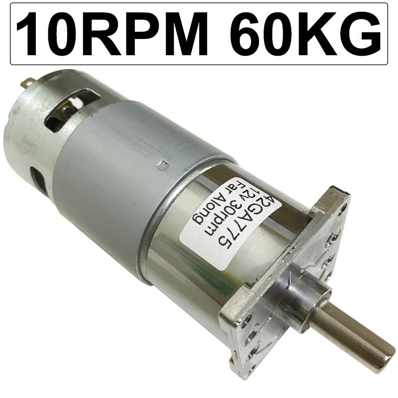 ★Electric Micro DC High Torque Geared Motor Slow Speed 10-600RPM DC 12 ...
