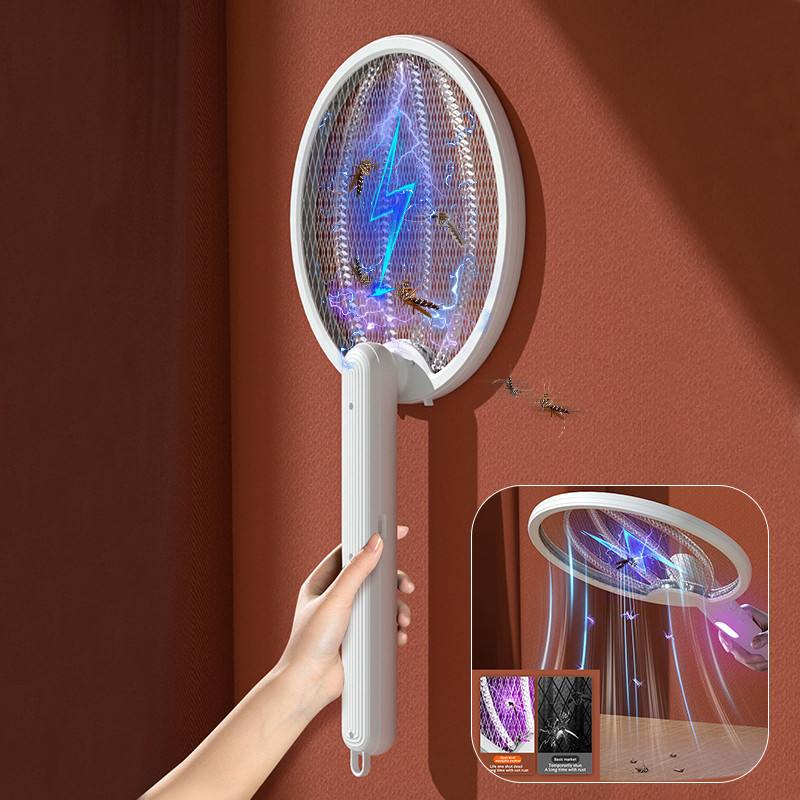 Foldable Electric Shock Mosquito Killer Racket Two-in-one Fly Swatter ...