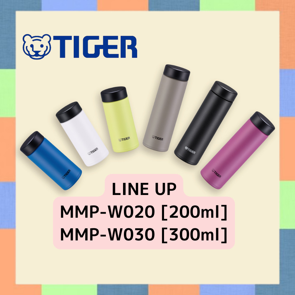 TIGER Water bottle Thermos Mug Bottle[Dishwasher safe/Integrated packing model] (MMP-W020 200ml ...
