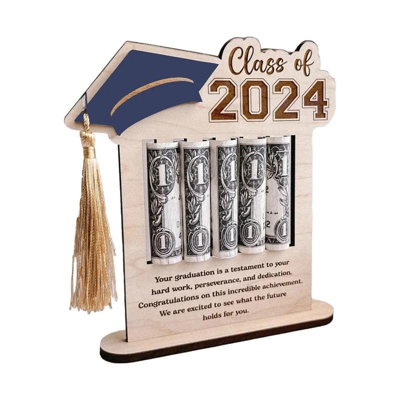 ☄Graduation Season Money Clip 2024 Graduation Cash Holders Wooden Money ...