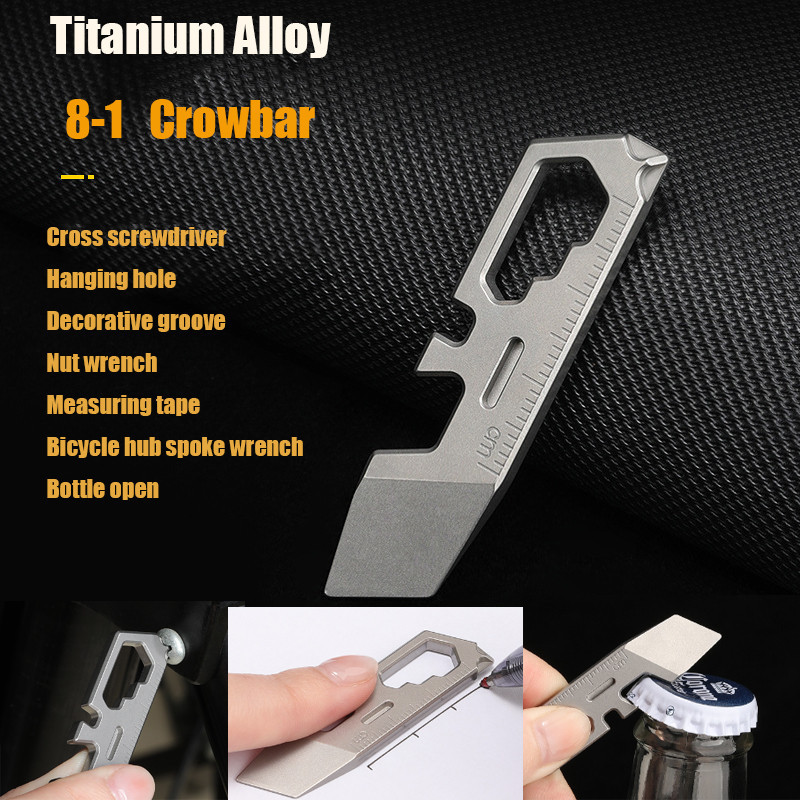 8 Styles MINI Titanium Alloy Crowbar Bottle Opener Graduated scale ...