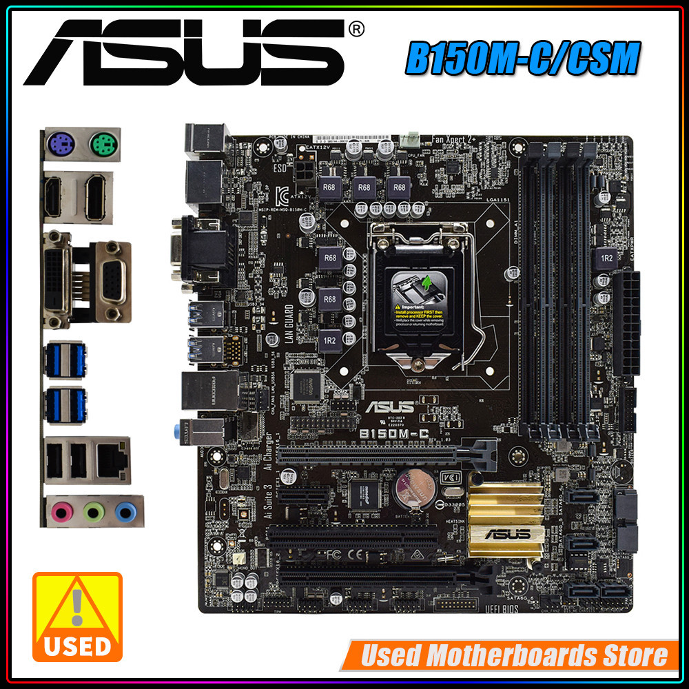 LGA 1511 Motherboard ASUS B150M-C/CSM Motherboard pic-e 4.0 Intel B150 ...